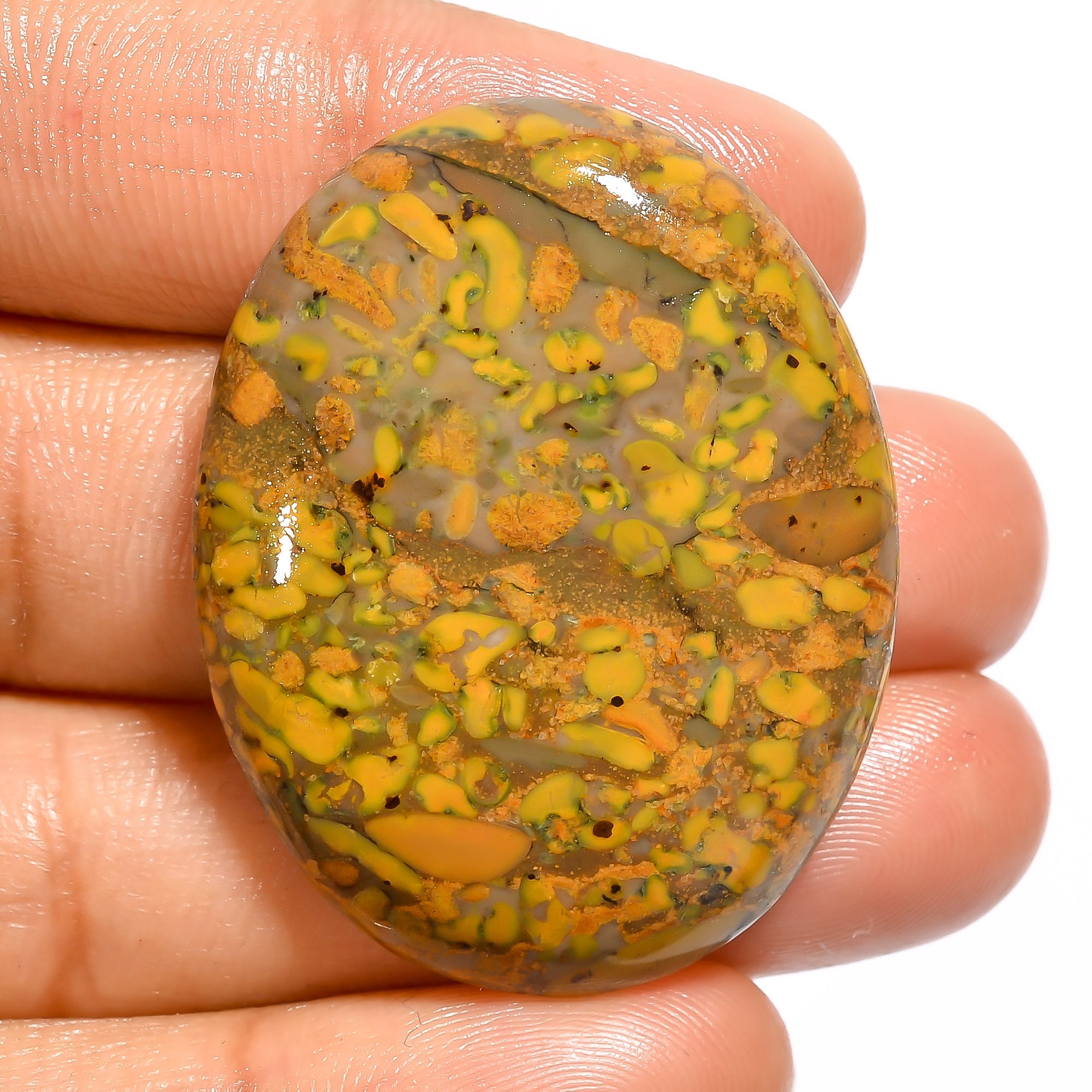 Natural Fruit Jasper Gemstone/Oval Shape/Fruit Jasper Cabochon | Etsy