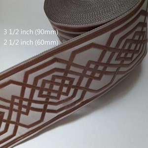 Geometric Curtain Trim 2 1/2 - 3 1/2 Inch, Drapery Edging Ribbon Tape ...
