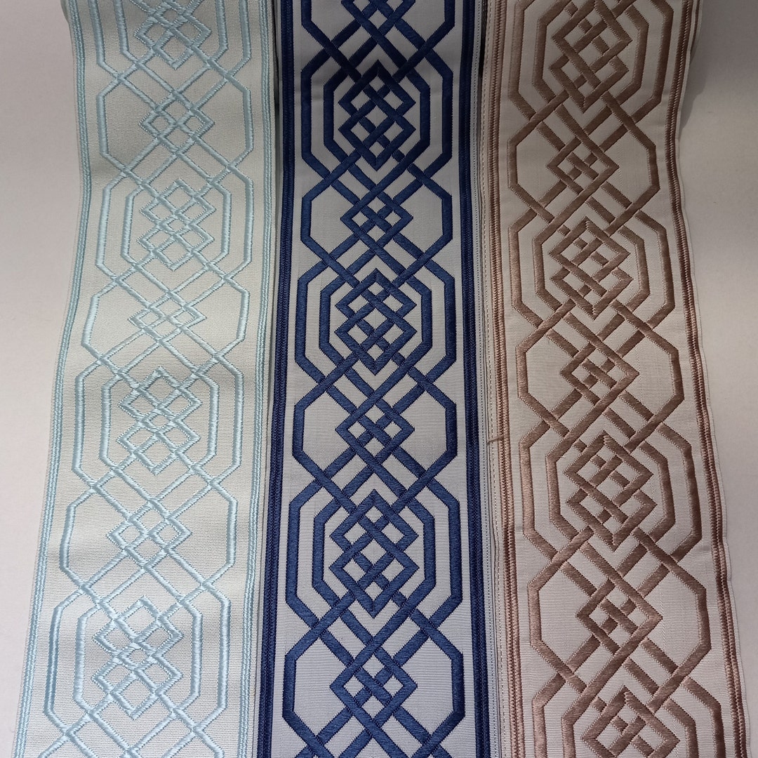 Drapery Trim Geometric Fabric Trim by the Yard Decorative - Etsy UK