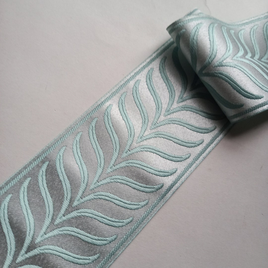 Green Curtain Fabric Tape Trim for Drapery, Upholstery Designer Edging ...