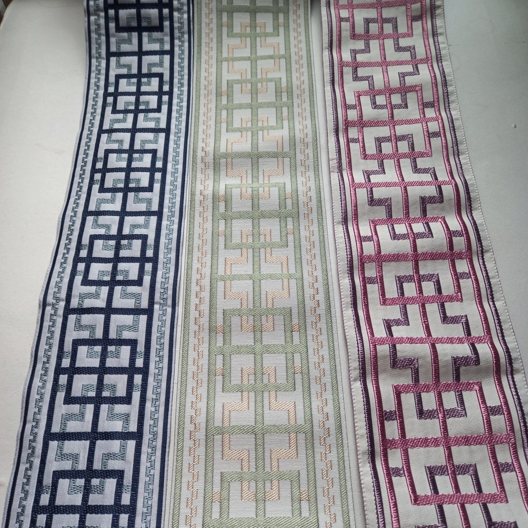 Curtain Trim Tape Geometric, Fabric Trimming Ribbon for Drapery by the ...