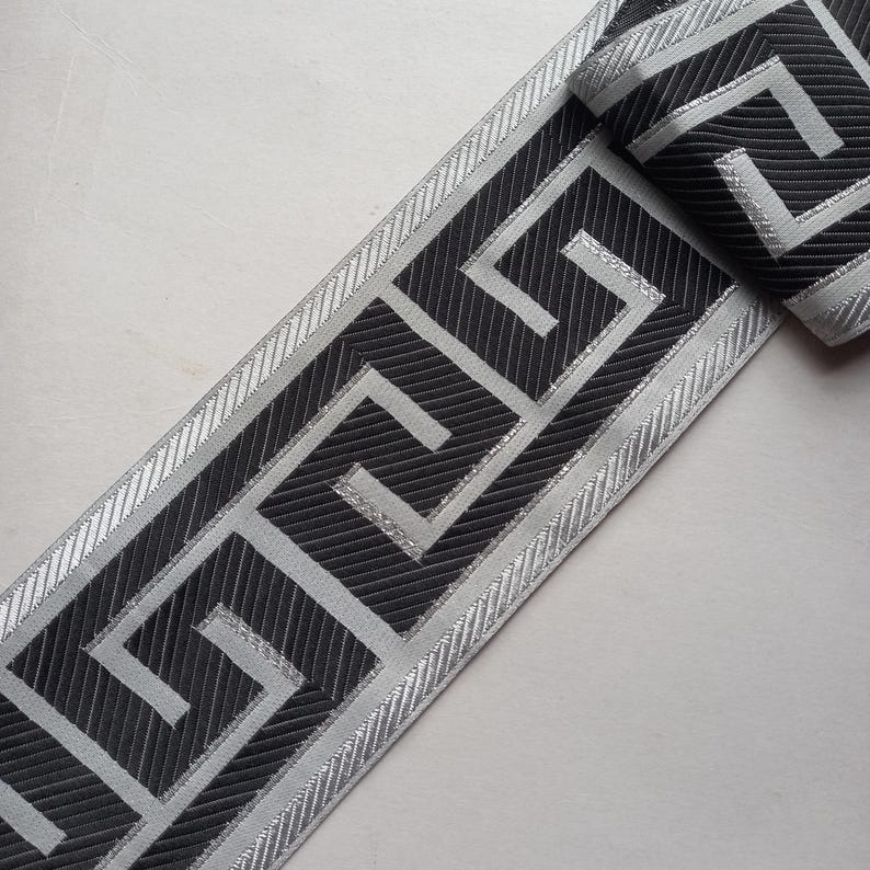 Black Greek Key Fabric Trim: Curtain Drapery Edging Tape - Etsy