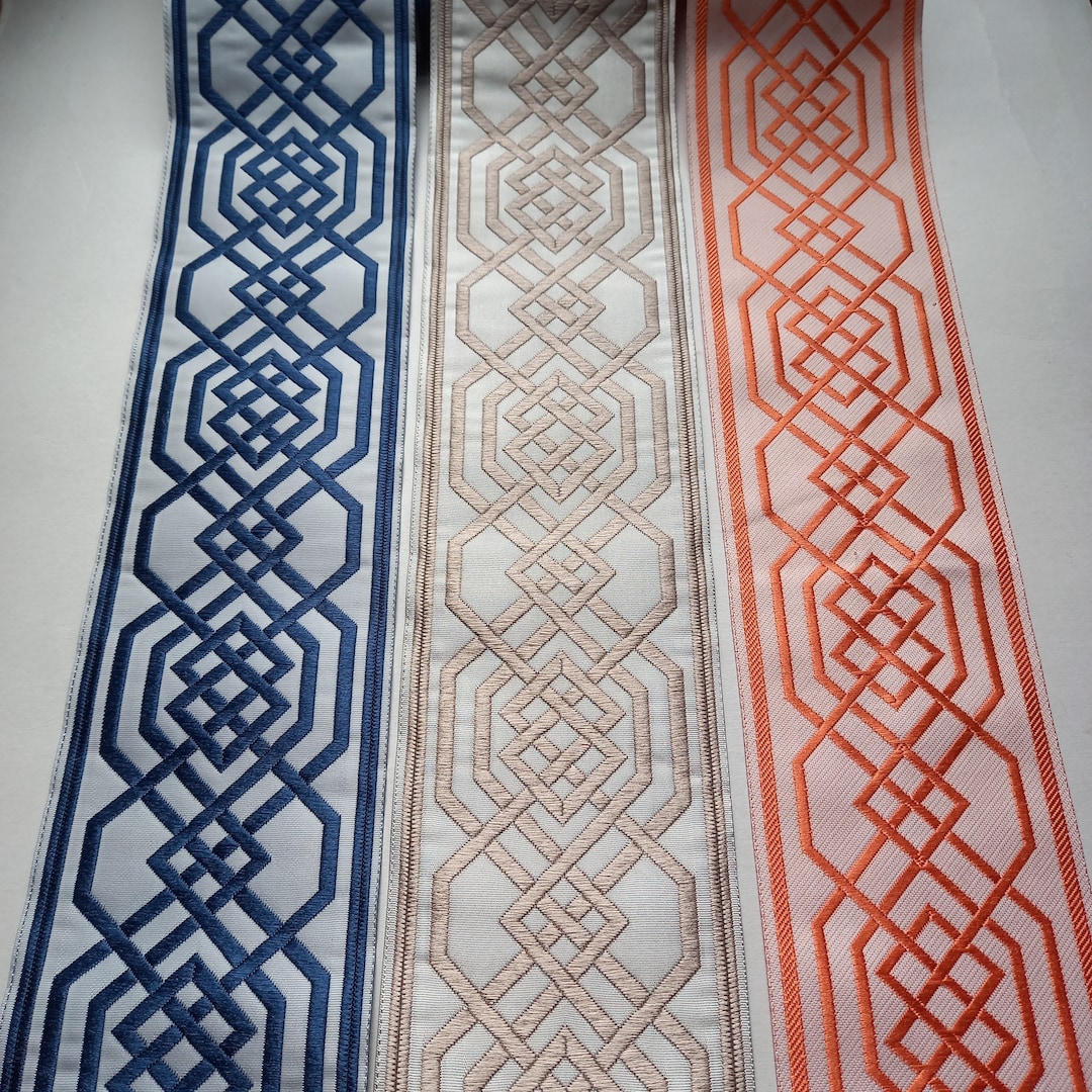 Curtain Trim for Drapery, Geometric Fabric Trimming Ribbon Tape for ...