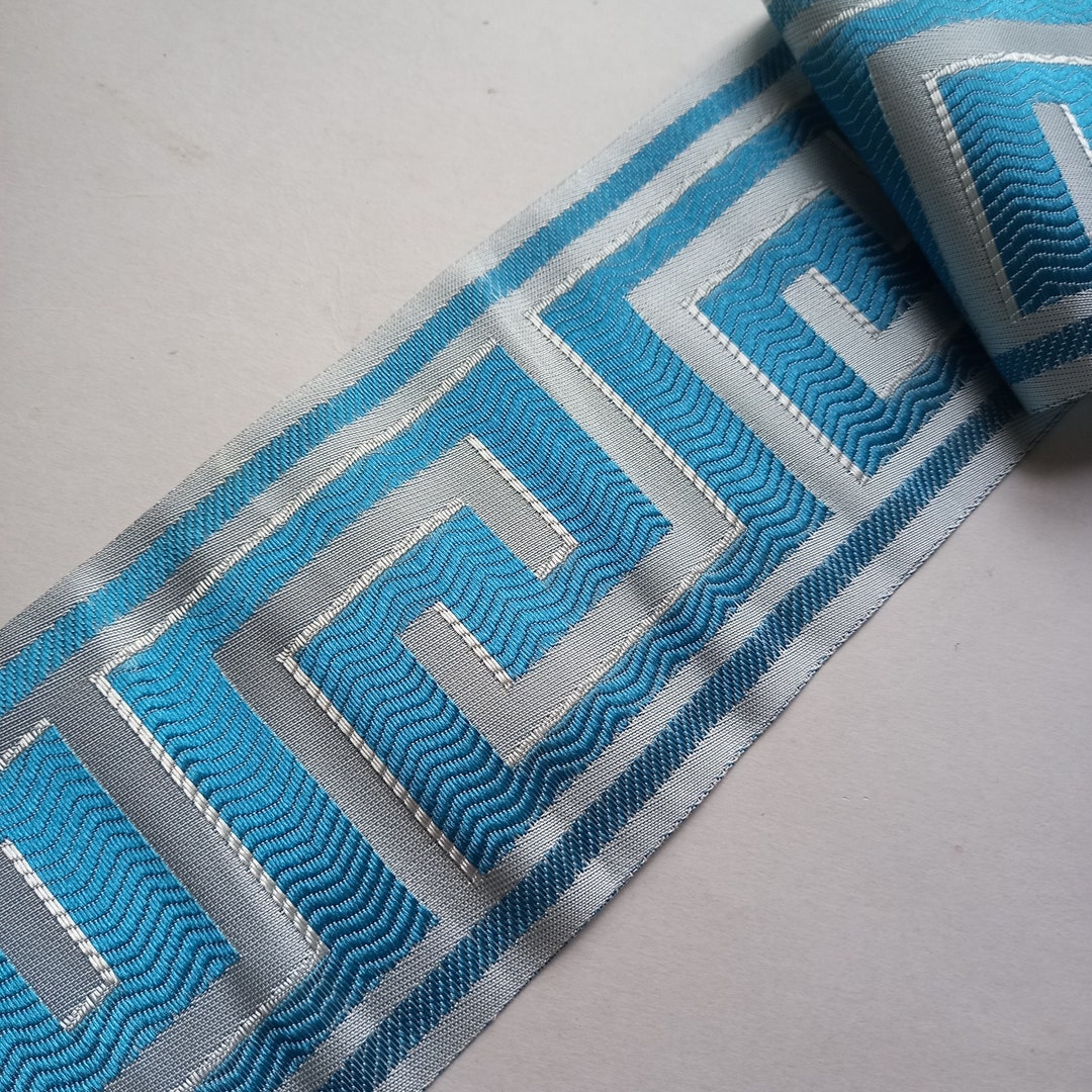 Greek Key Fabric Trim for Curtains Drapery Drape by the Yard ...
