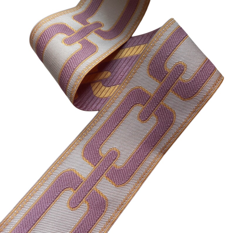 Pink Drapery Trim Wide 2 1/2" 3 1/2", Curtain Ribbon Fabric Tape Chain ...