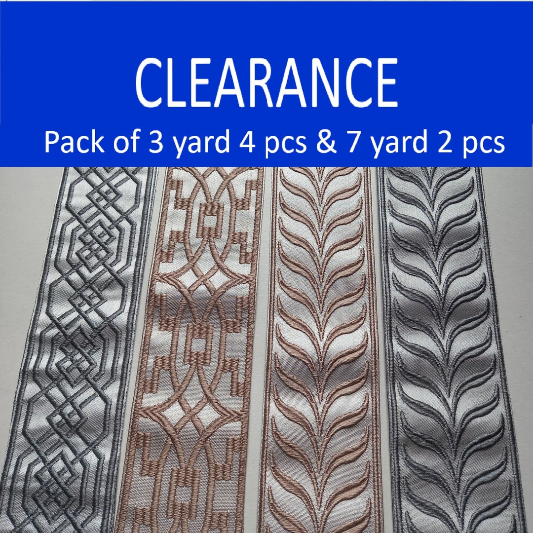 Curtain Trim Tape Geometric, Fabric Trimming for Drapery Border by the ...