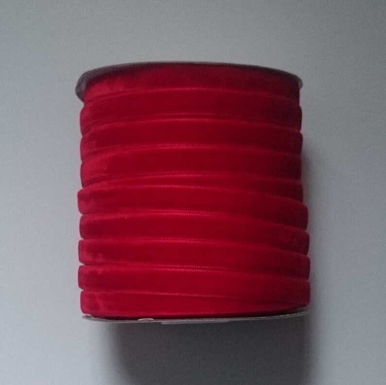 Red velvet ribbon wide red velvet ribbon red hair ribbon | Etsy
