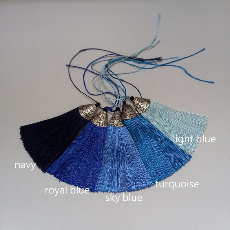 3 Inch 8cm Tassels With Silver Cap Decorative Top Capped - Etsy UK