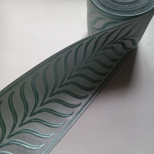 Green Curtain Fabric Tape Trim for Drapery, Upholstery Designer Edging ...
