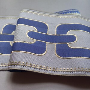 Blue Fabric Trim Ribbon Tape for Curtains Drapery by the Yard ...