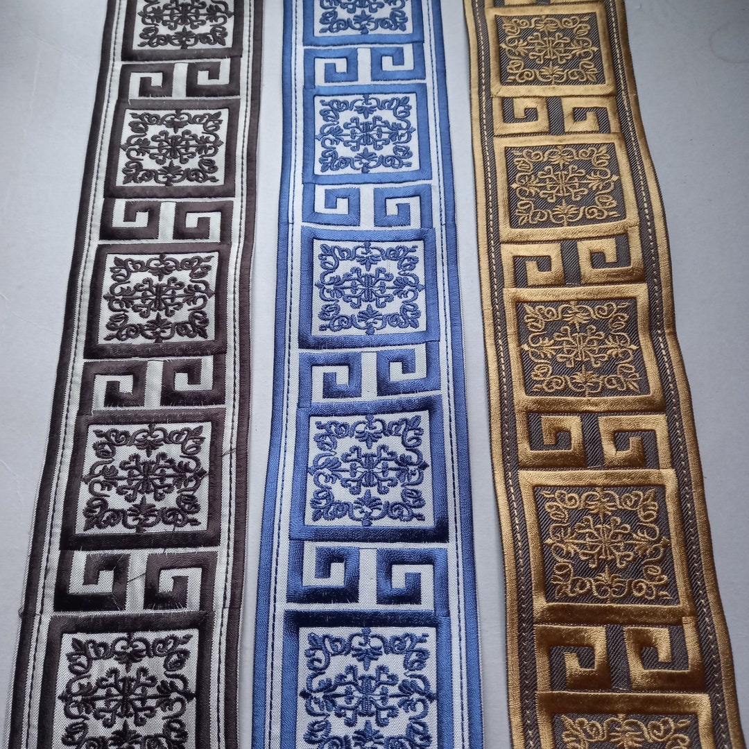 Drapery Trim Damask Greek for Curtain, Fabric Trimming Ribbon for ...