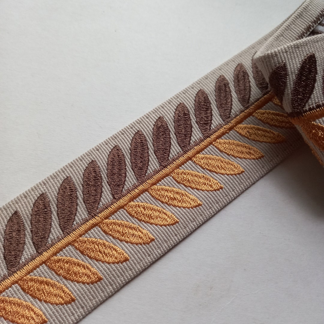 Rust Burnt Orange Fabric Curtain Trim Tape for Drapery Drape 2 Inch ...