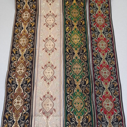 70 Mm Royal Crown Jacquard Ribbon 2.75 Inches Embroidered | Etsy