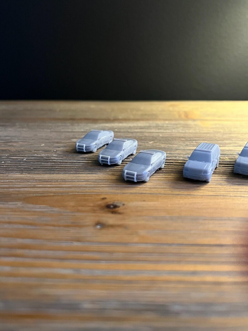 N Scale 1:160 Police Vehicle Variety Squad Cars (6pk) Resin 3D Printed ...