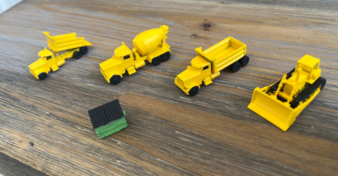 N SCALE 1:160 CONSTRUCTION Scene 5-pk Dump Truck, Cement Truck ...