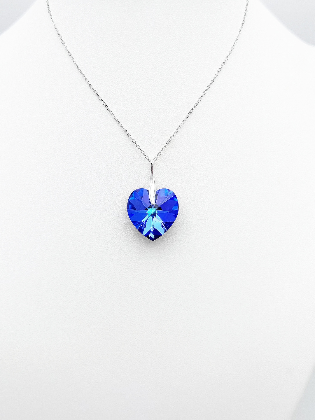 Swarovski Crystal Heart Pendant Necklace in Blue-violet, Heliotrope ...