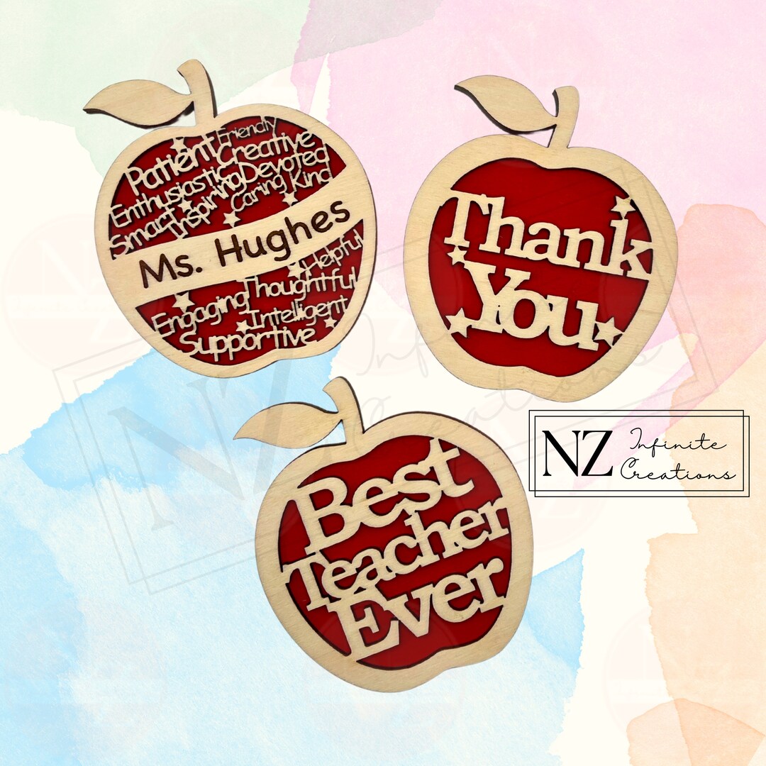 Teacher Appreciation Apple-shaped Magnets - Sold Individually or Set of ...