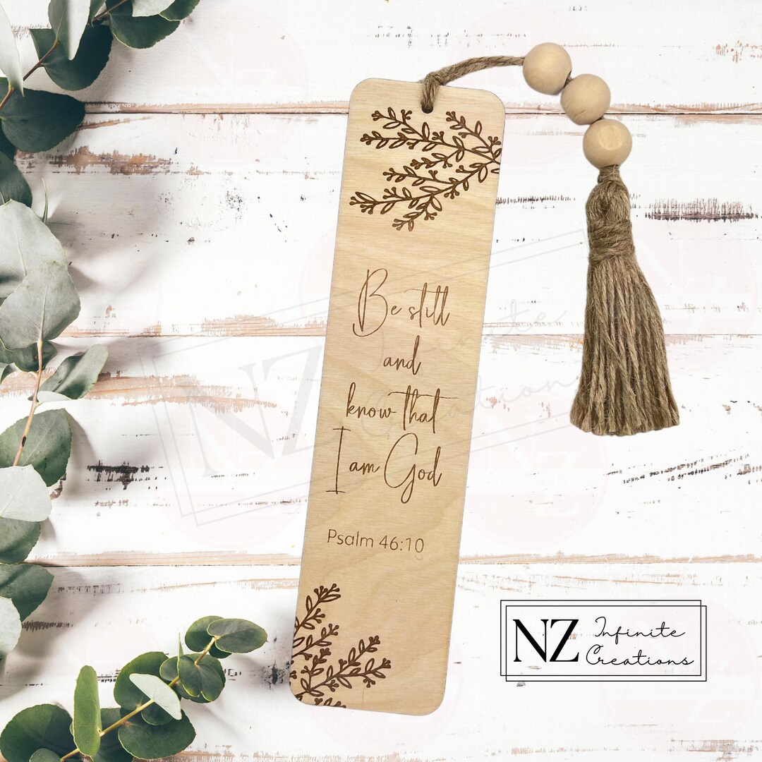 Be Still and Know Psalm 46:10 Engraved Wood Bookmark With Tassel ...