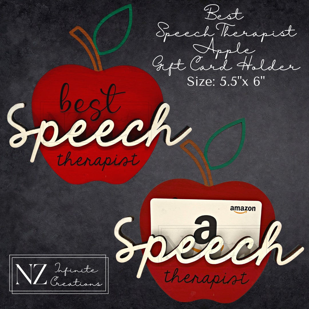 Best Speech Therapist Apple Gift Card Holder | Gift for Speech ...