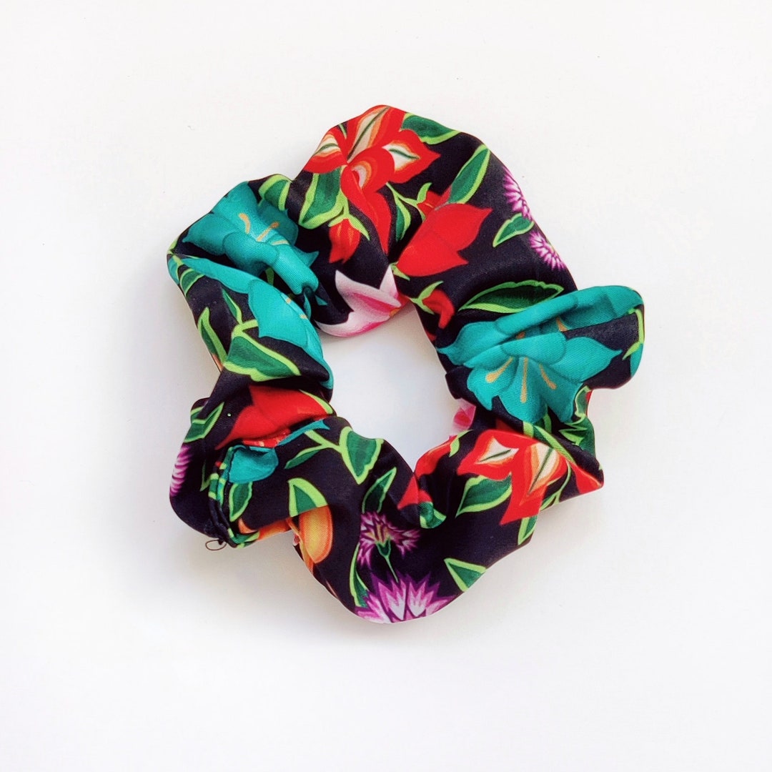 Mexican Scrunchies, Made in Mexico Hair Accessories, Tehuana Print ...