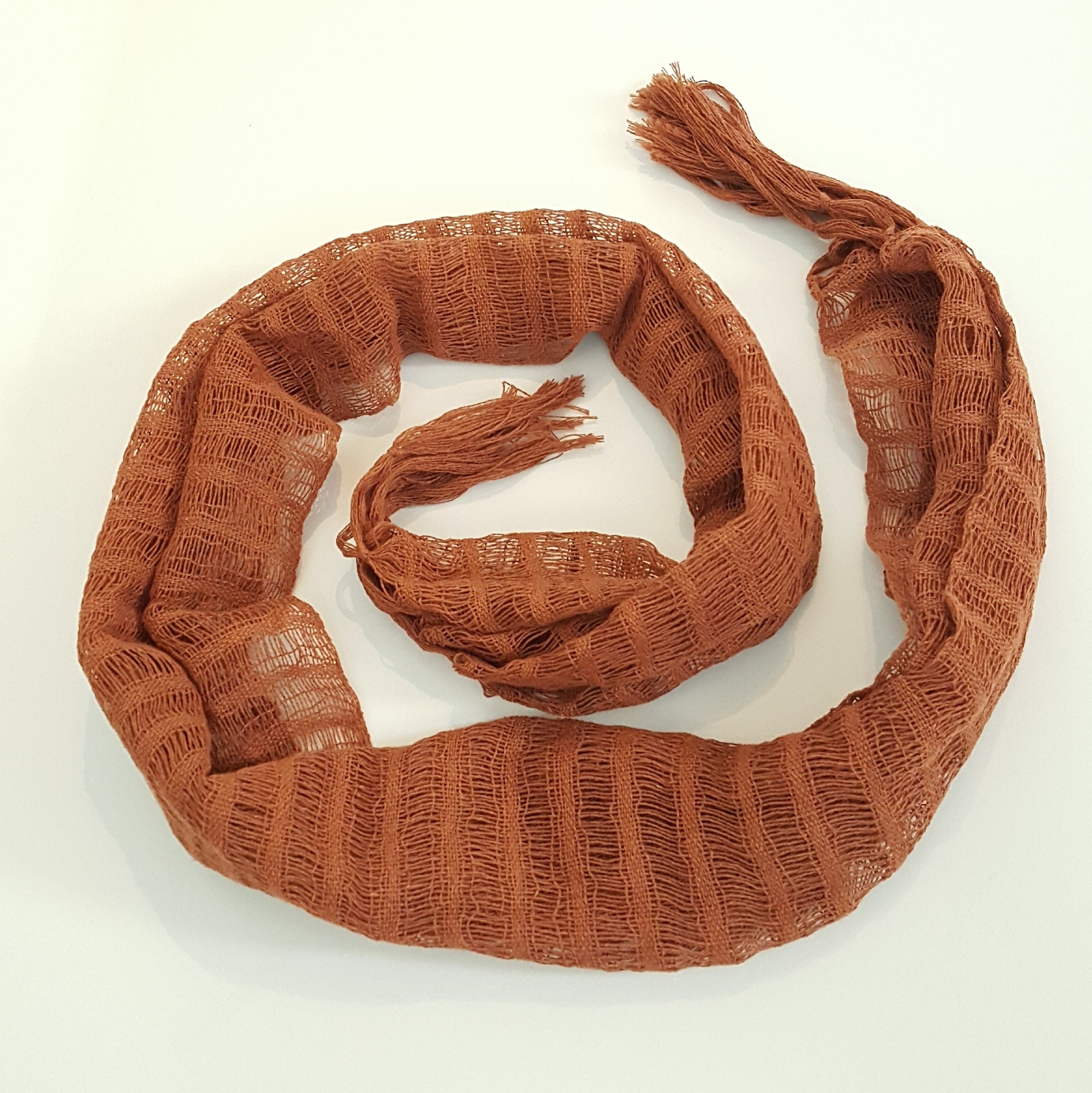 Mexican Scarf, Soft Brown Tone, Very Light and Cute, Full of Color ...