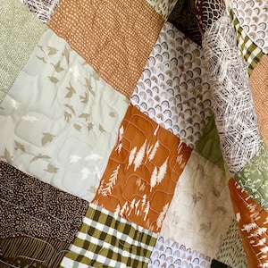 Gender Neutral Baby Quilt Earth Tones - Etsy