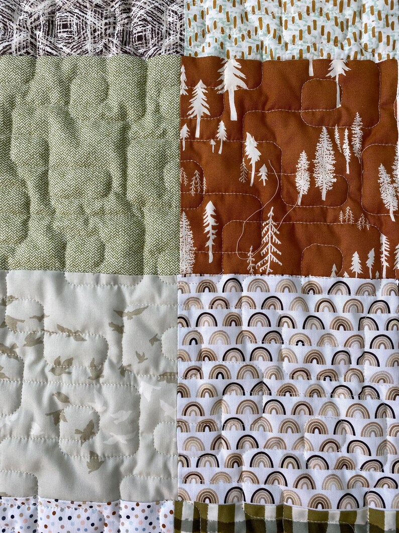 Gender Neutral Baby Quilt Earth Tones - Etsy