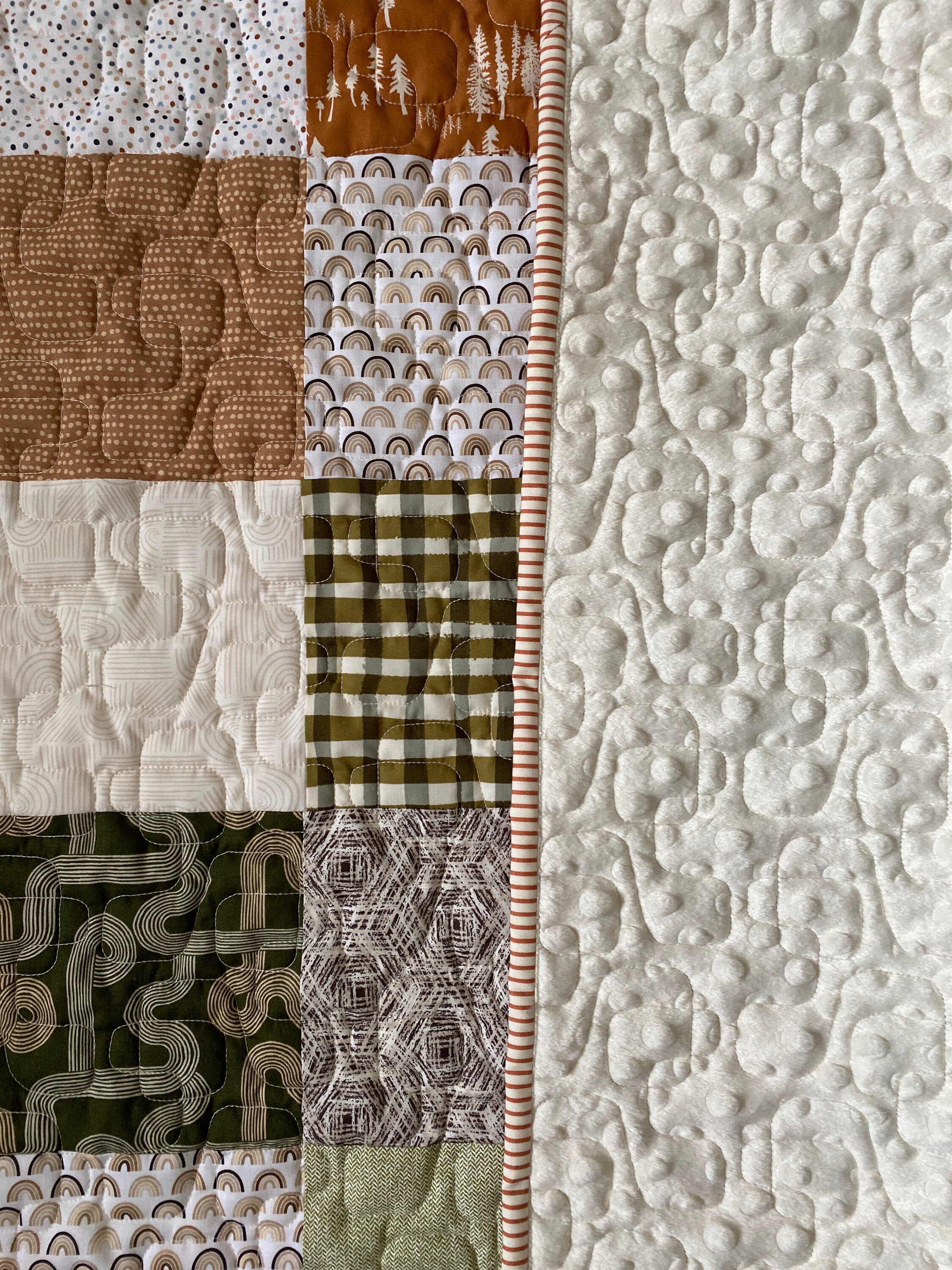 Gender Neutral Baby Quilt Earth Tones - Etsy