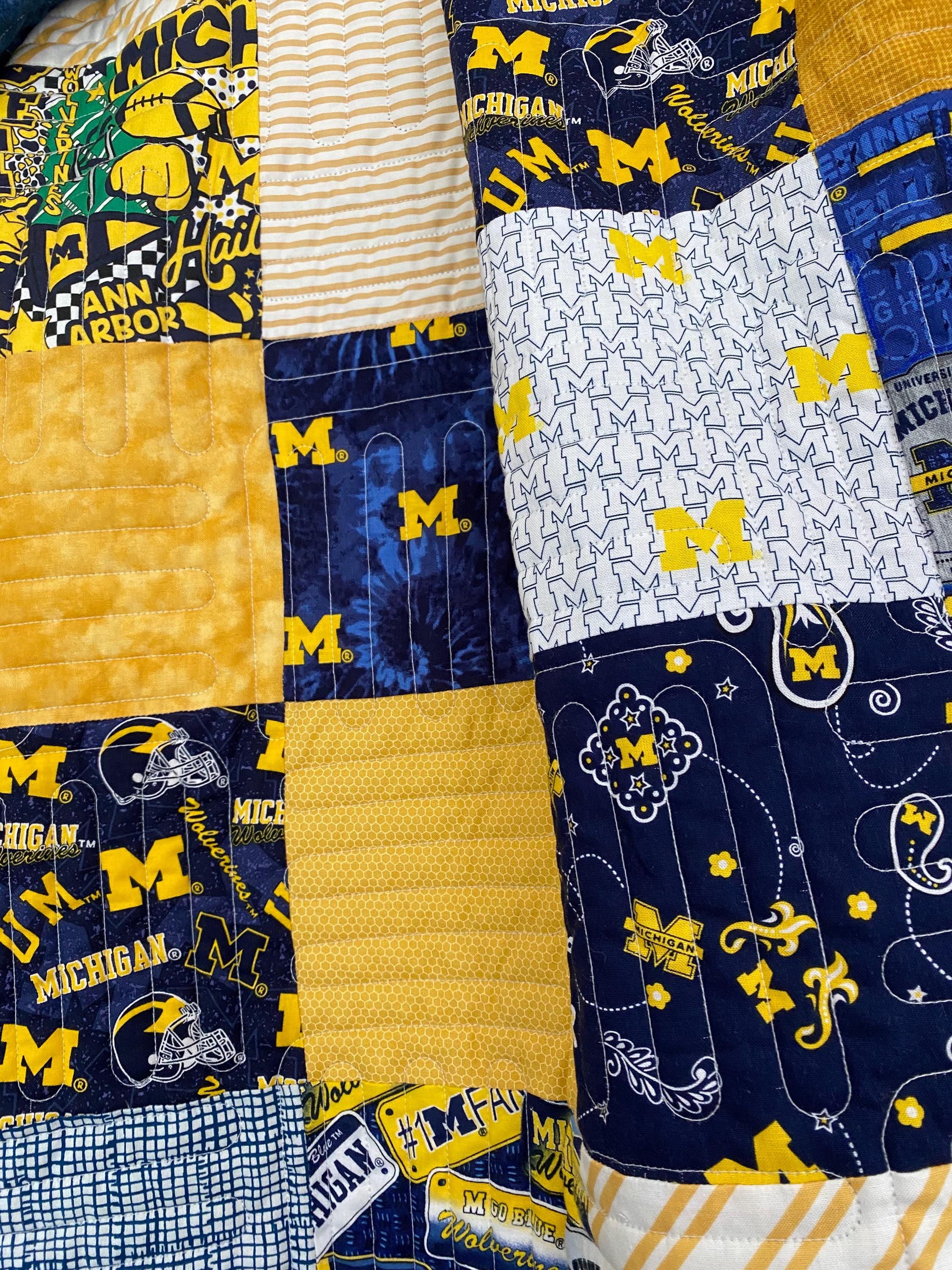 Michigan Twin Size Quilt University of Michigan - Etsy