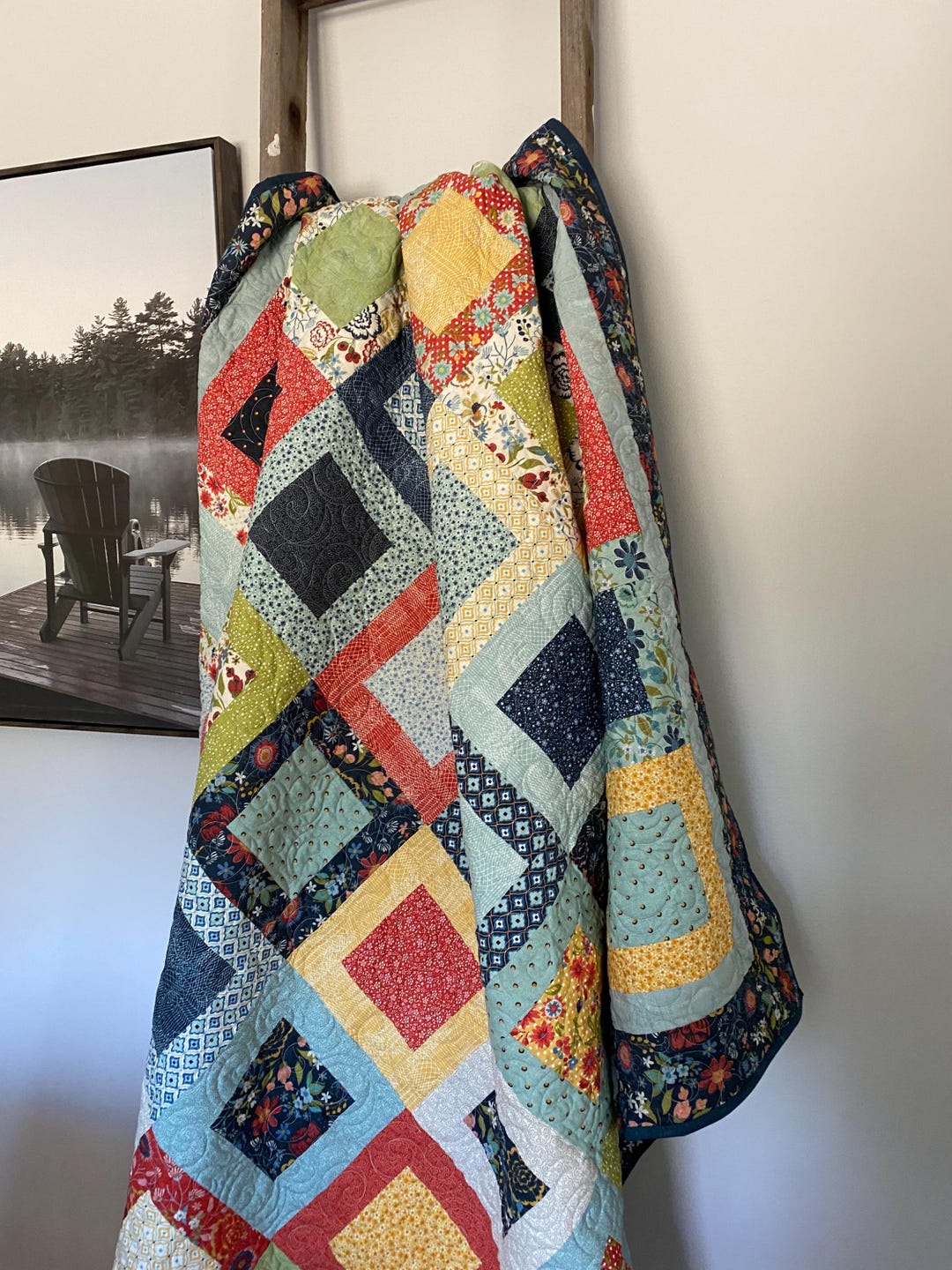 Happy Dance Throw Quilt - Etsy
