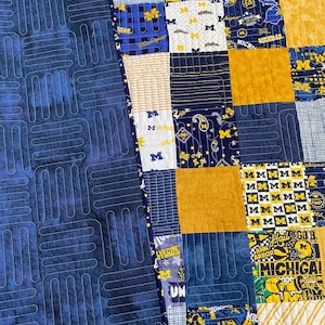 Michigan Twin Size Quilt University of Michigan - Etsy