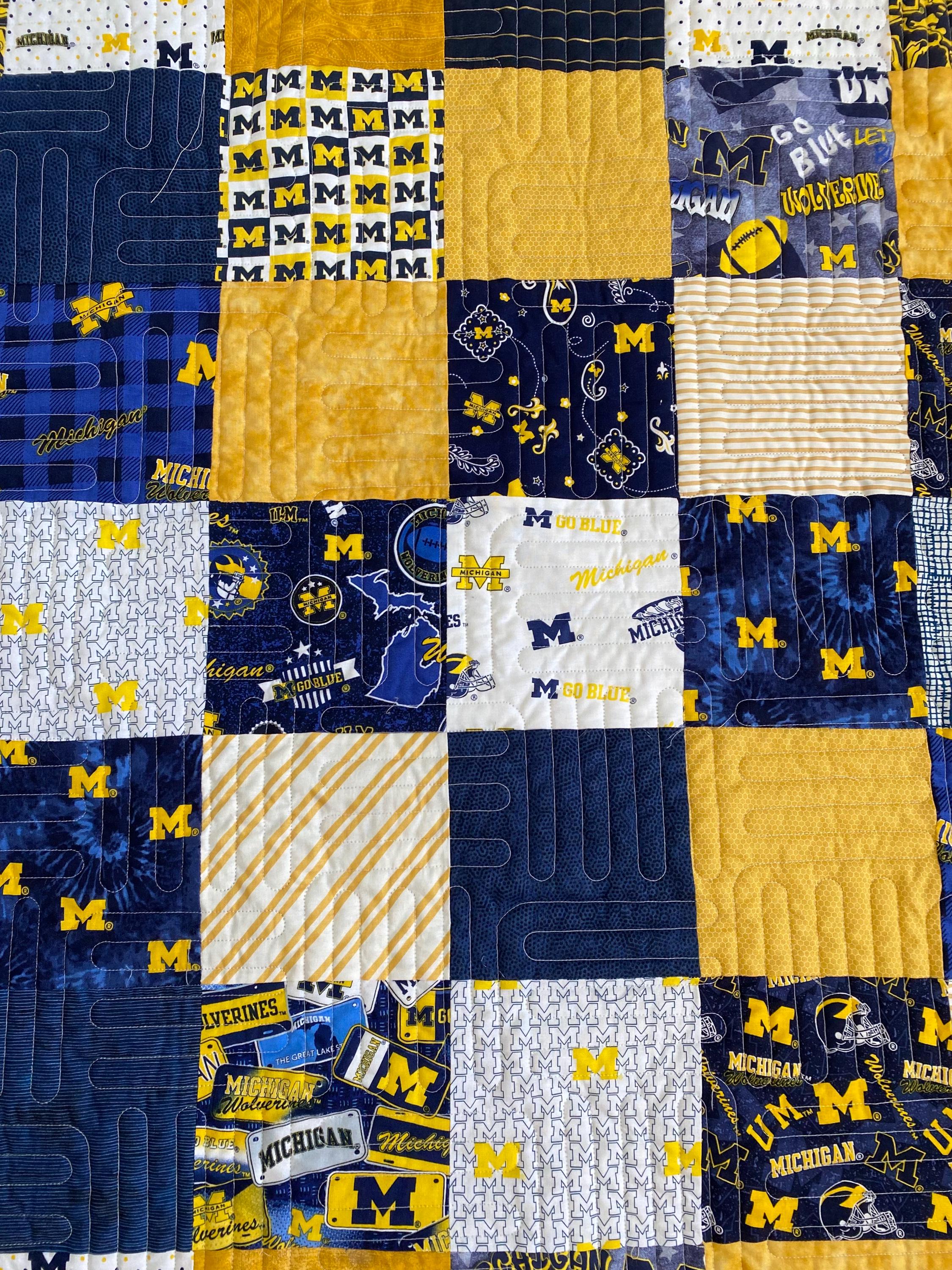 Michigan Twin Size Quilt University of Michigan - Etsy