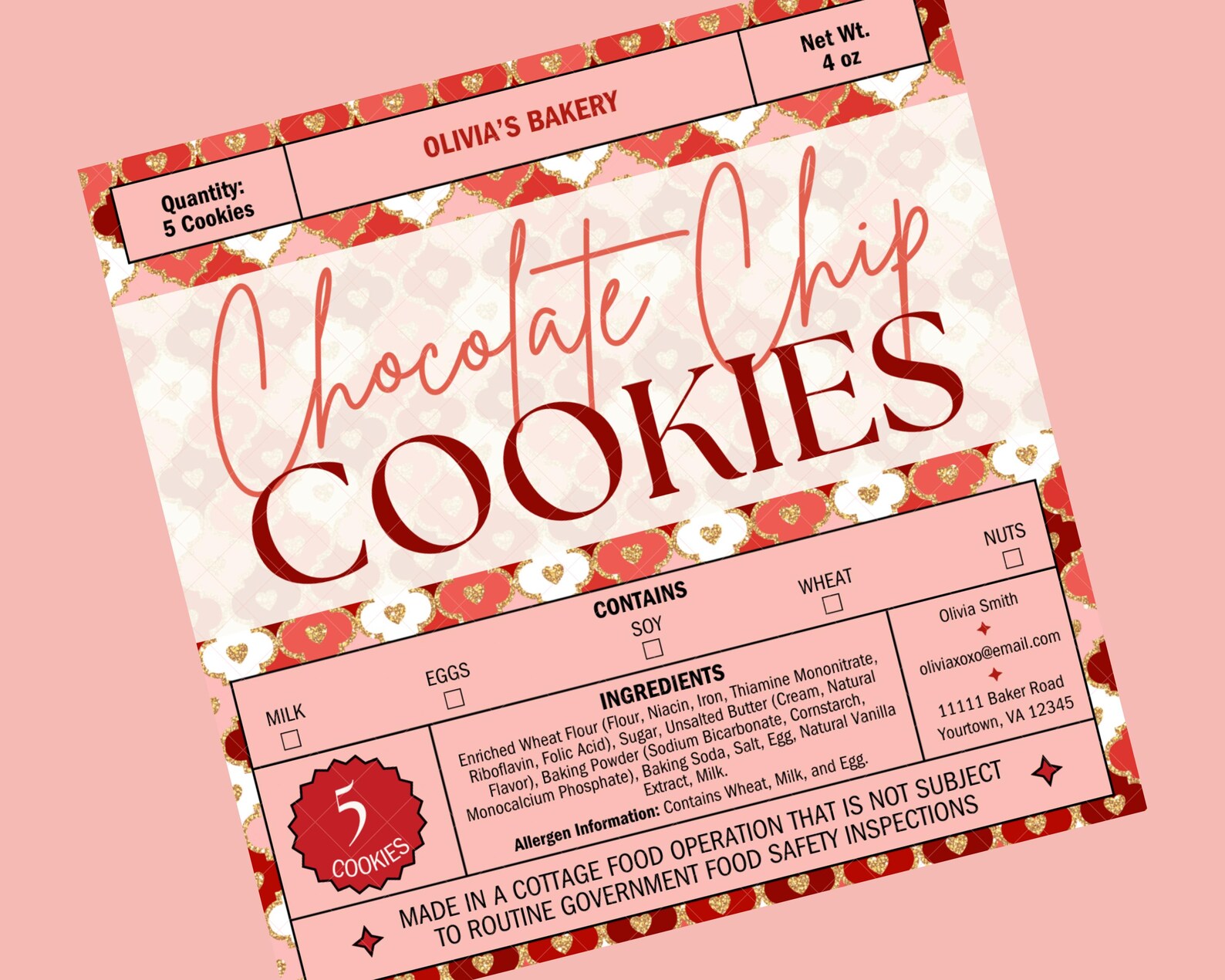 Valentine’s Day Editable Treat Label Templates, 4x4 Inch Canva ...