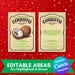 Coquito Bottle Label Template Customizable in Canva, Coquito Labels ...