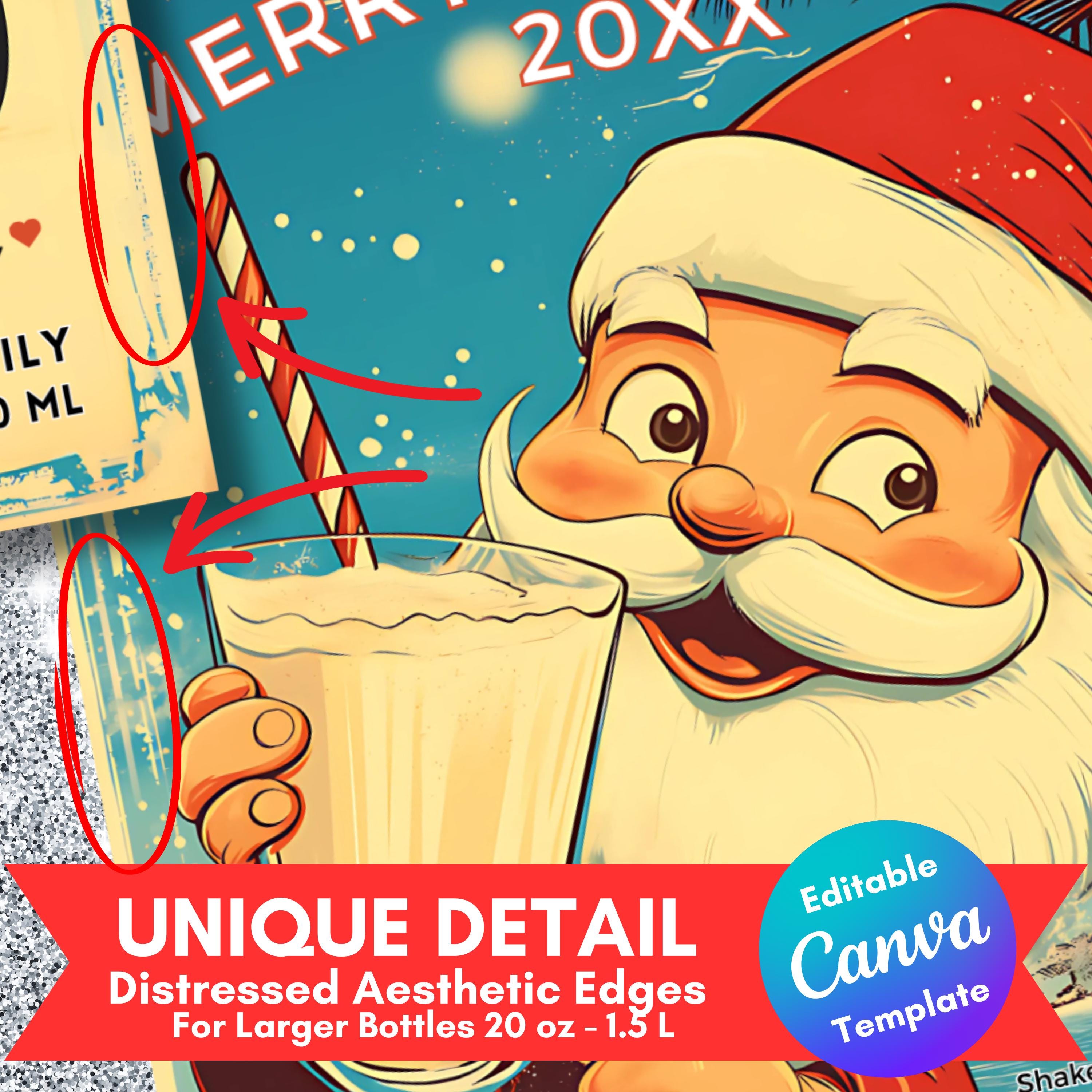 Coquito Bottle Label Template Customizable in Canva, Coquito Labels ...