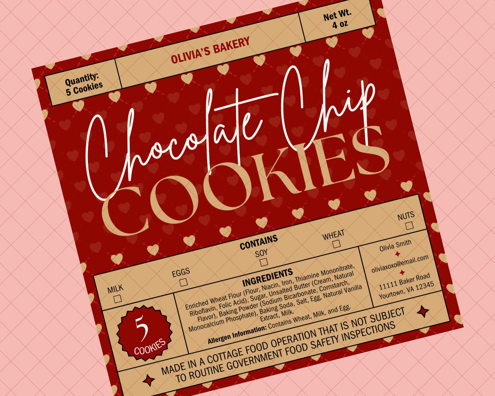 Valentine’s Day Editable Treat Label Templates, 4x4 Inch Canva ...