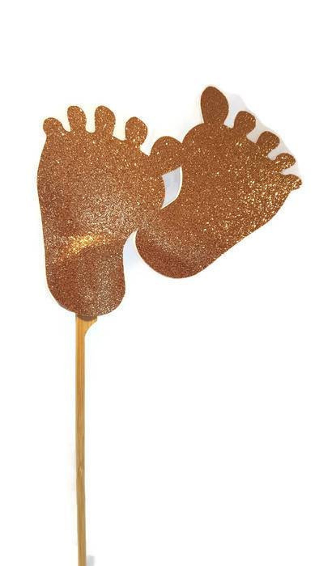 Rose Gold Glitter Baby Feet Cake Topper - Etsy