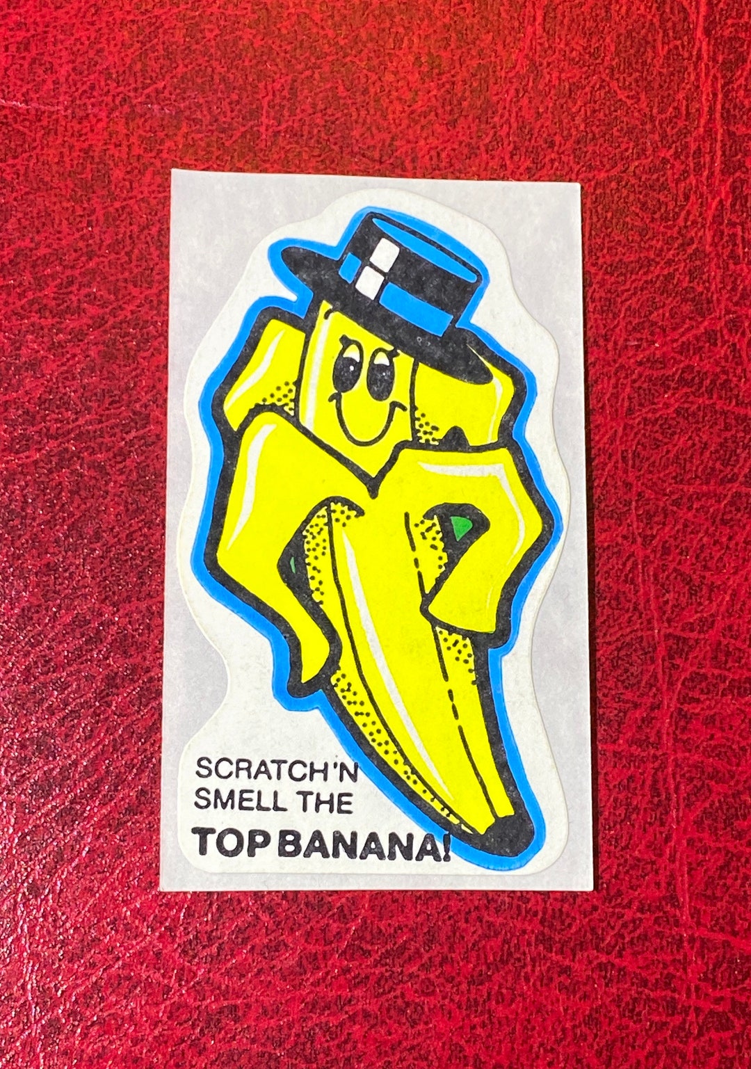Vintage Mello Smello Scratch and Sniff Sticker Top Banana - Etsy