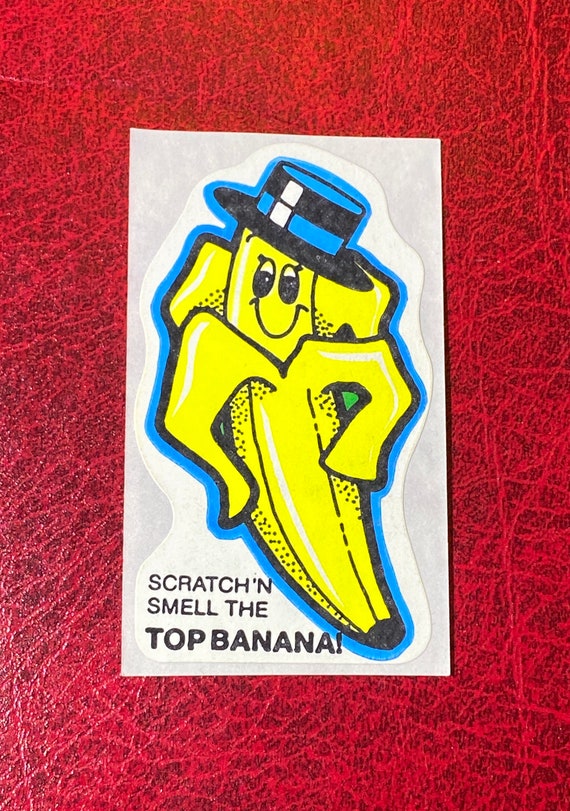 Vintage Mello Smello Scratch and Sniff Sticker Top Banana | Etsy