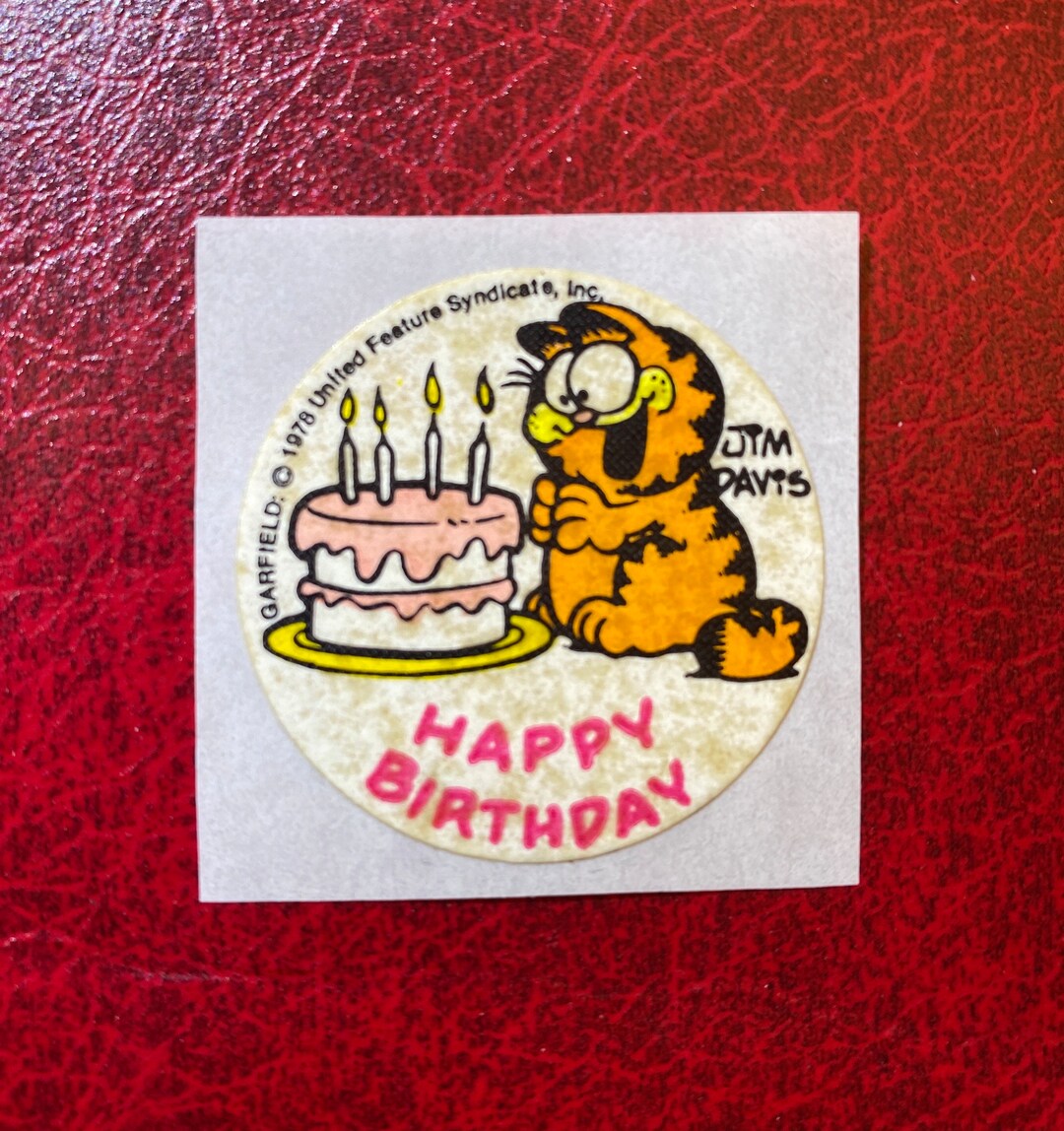 Rare Garfield Vintage 1980's Glossy Scratch and Sniff Sticker. - Etsy