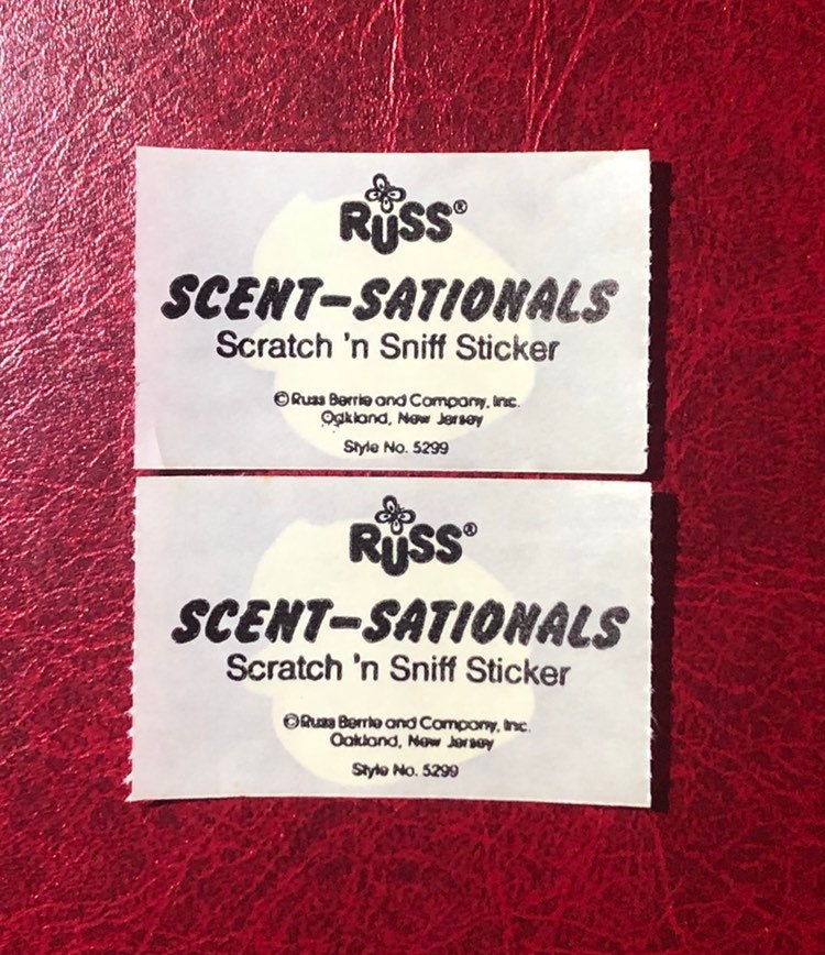 Vintage Russ Barrie Diecut 80s Scratch and Sniff Sticker - Apple-great ...