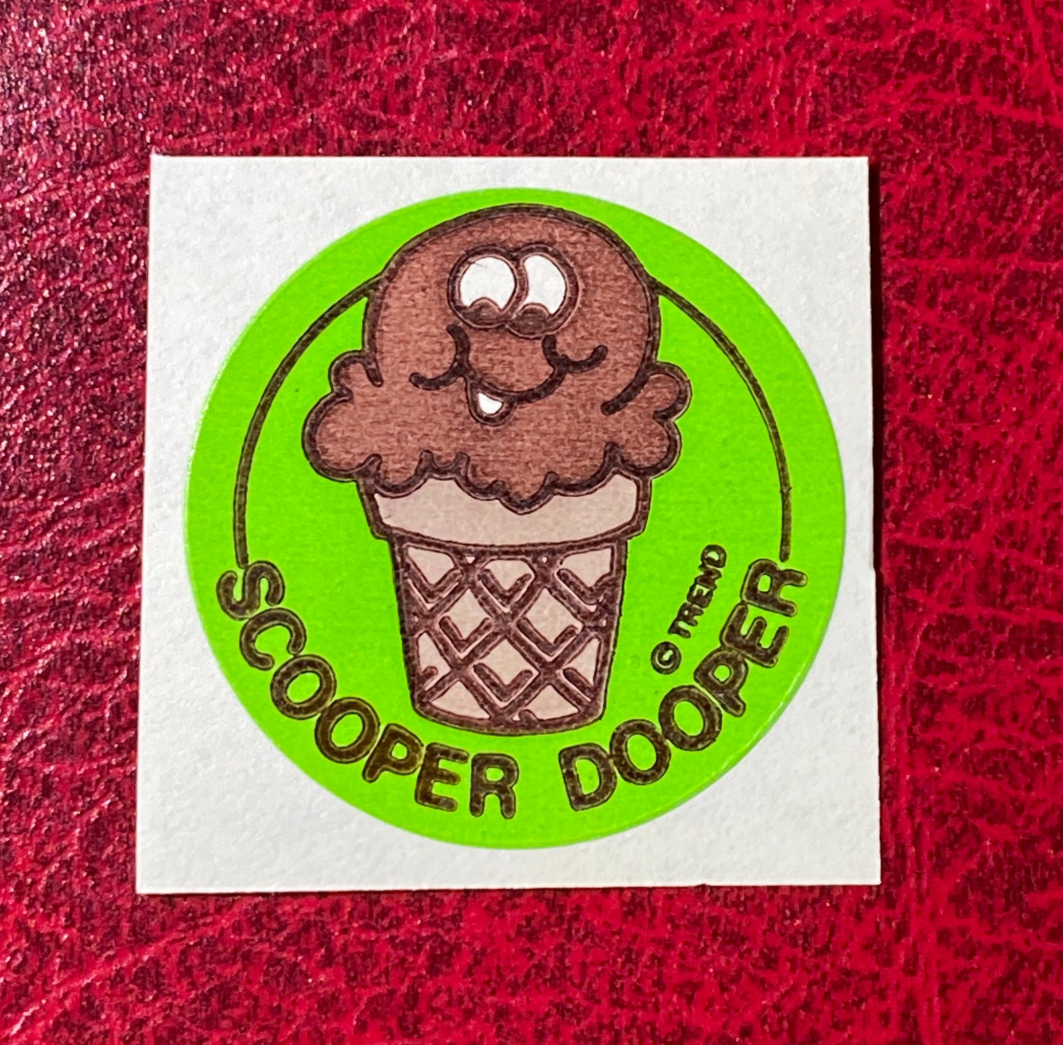 Vintage Trend Matte 80s Scratch and Sniff Sticker- Scooper Dooper ...