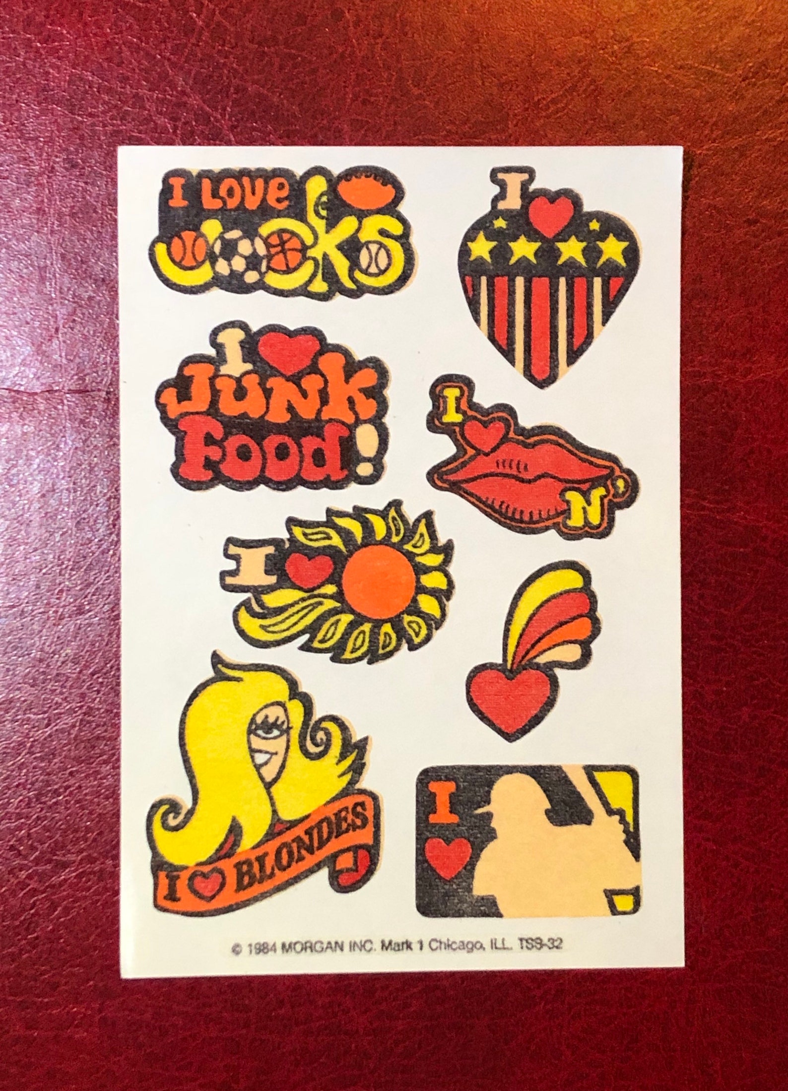 Vintage Mark 1 Skin Tattoo Scratch and Sniff Sticker Sheet - 1980s ...