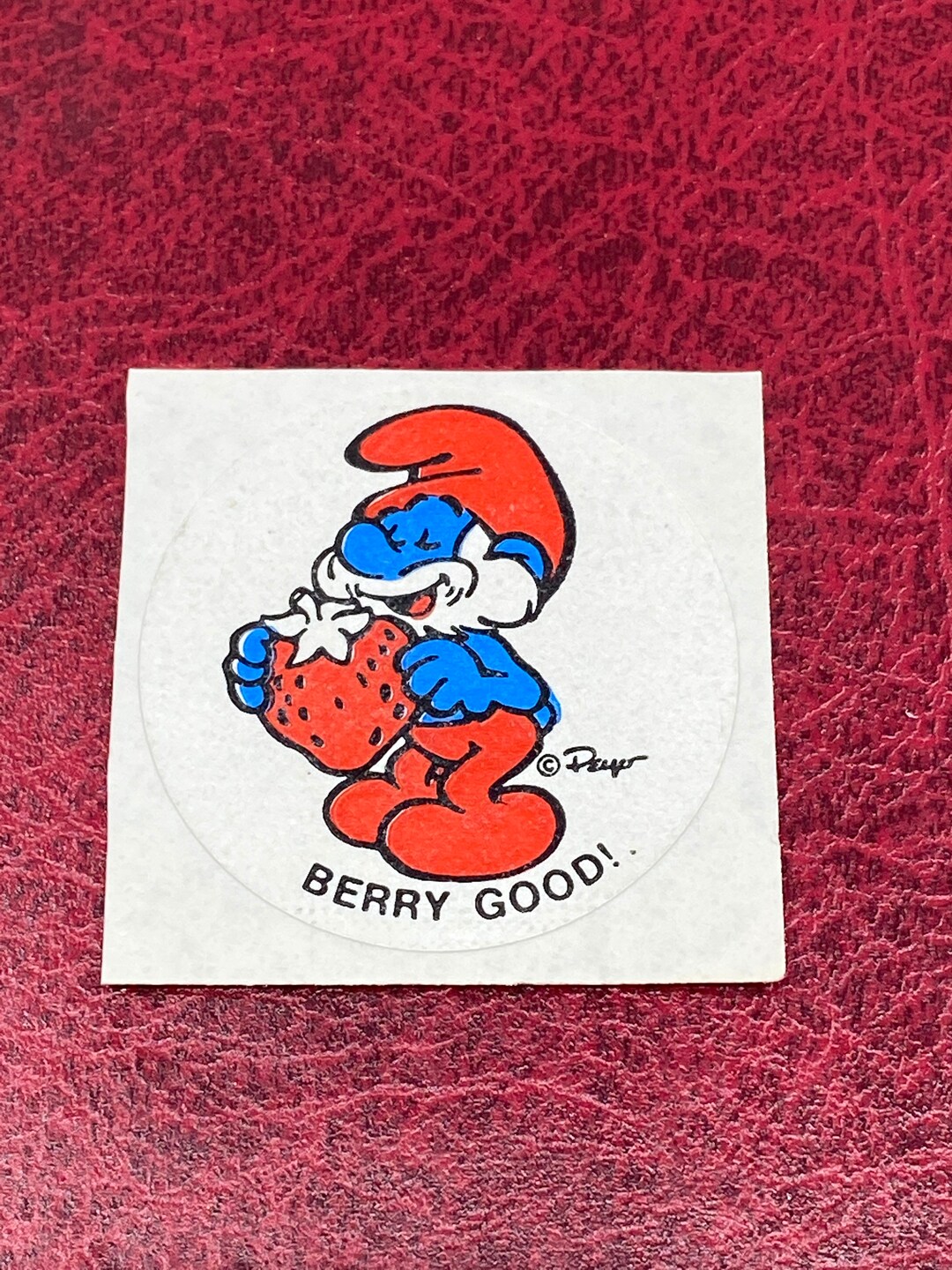Rare Smurfs Vintage 1980's Matte Scratch and Sniff Sticker-smurfy ...