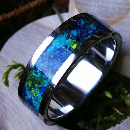 Unique Handmade Titanium Ring trinity With - Etsy