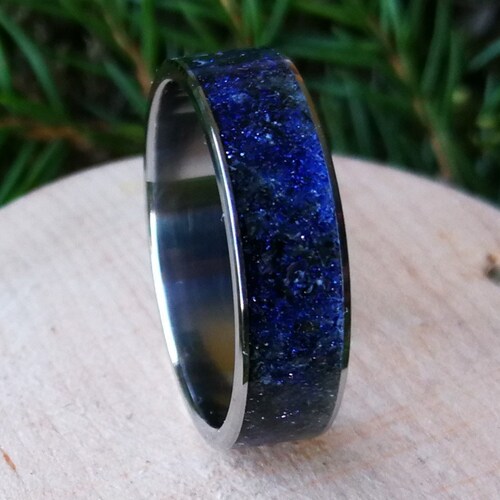Unique Handmade Titanium Ring starry Sky. Cairo - Etsy