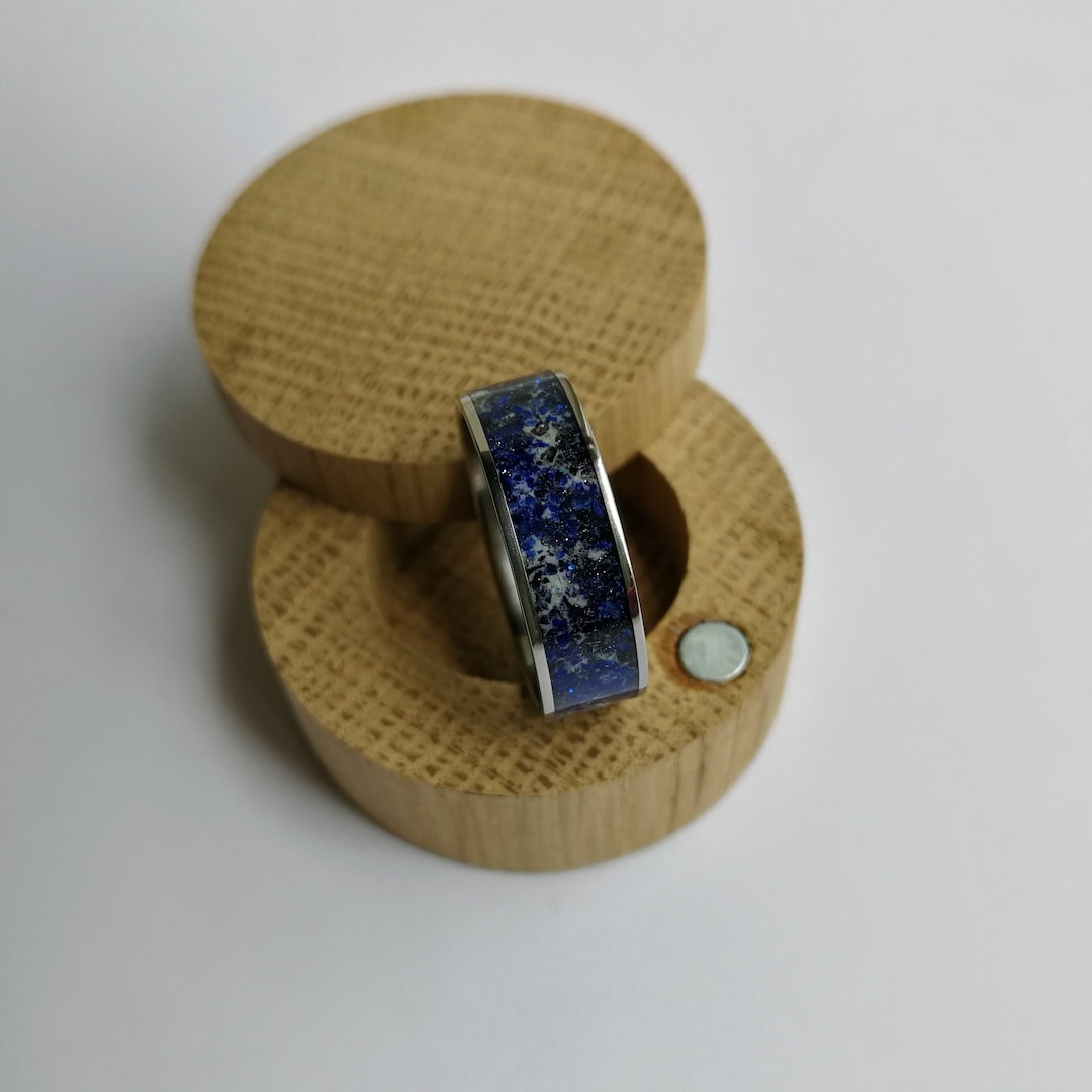 Unique Handmade Titanium Ring "galaxy Cluster". Lapis Lazuli, Cairo ...