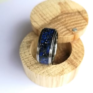 Titanium Spinner Ring "nights Sky". - Etsy