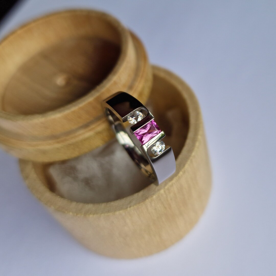 Titanium Tension Ring. Unique Handmade Polished Tension Ring With ...