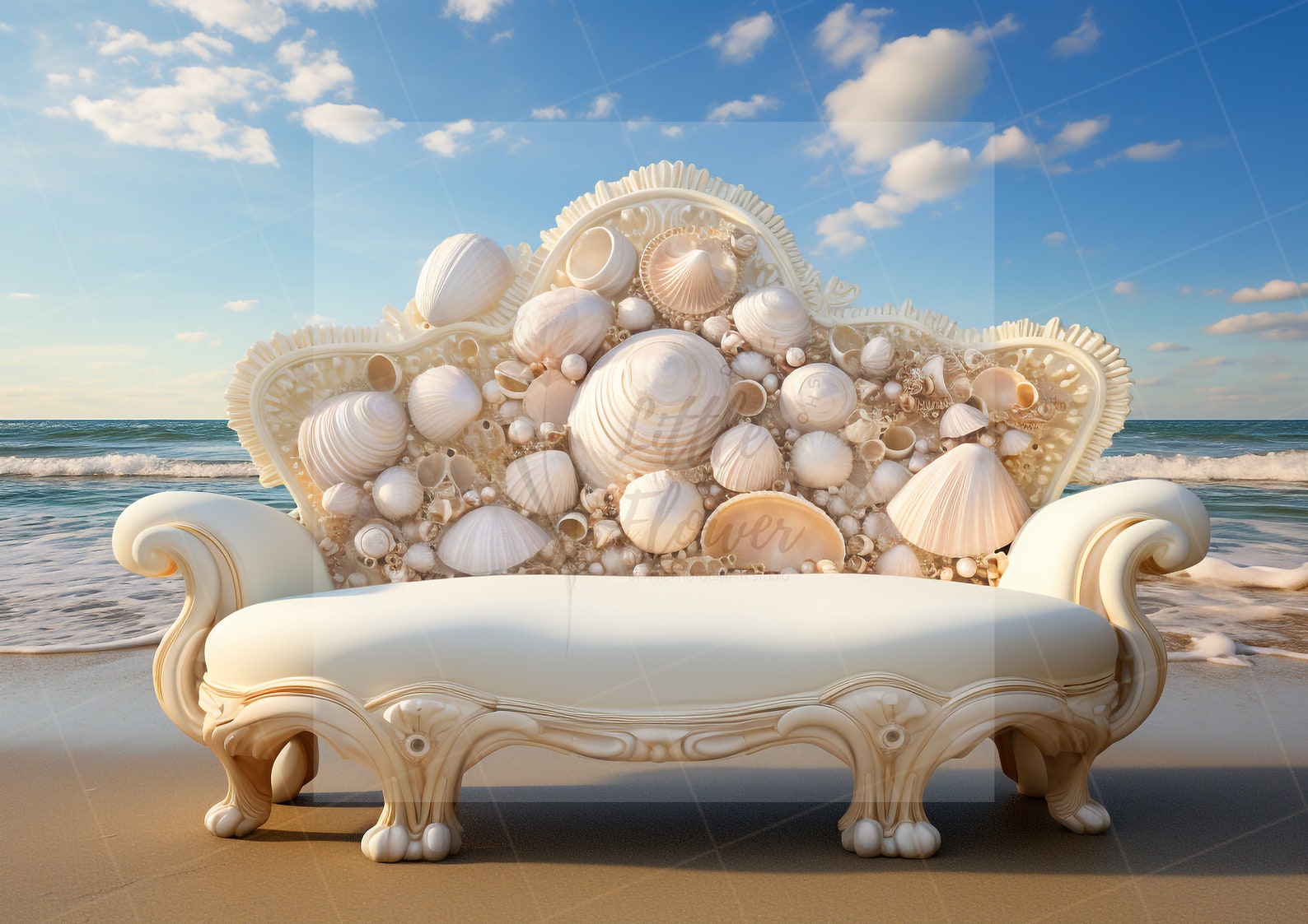 9 Earthy SOFA on Beach Digital Backdrops Maternity Backdrop Overlays ...